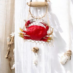 Coastal Resin Lobster and Crab Wall Decor, Nautical Hanging Wall Art ...