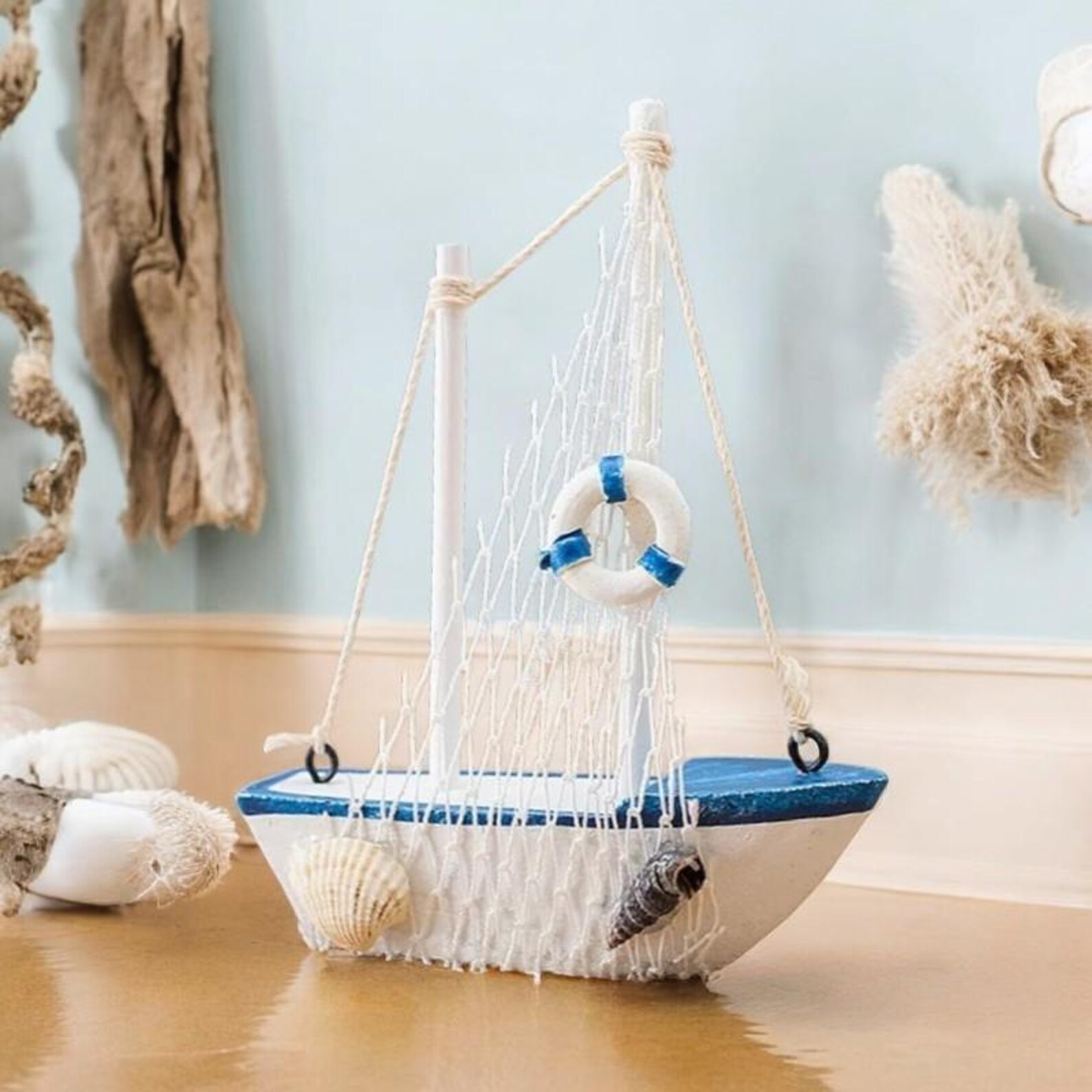 Set of 4 Miniature Sailboat Decor | Nautical Decor | Coastal Decor ...