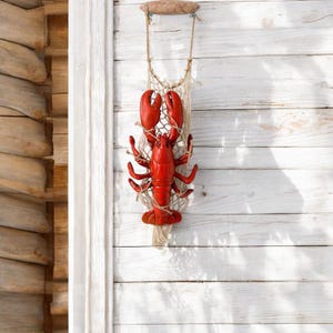 Coastal Resin Lobster and Crab Wall Decor, Nautical Hanging Wall Art ...