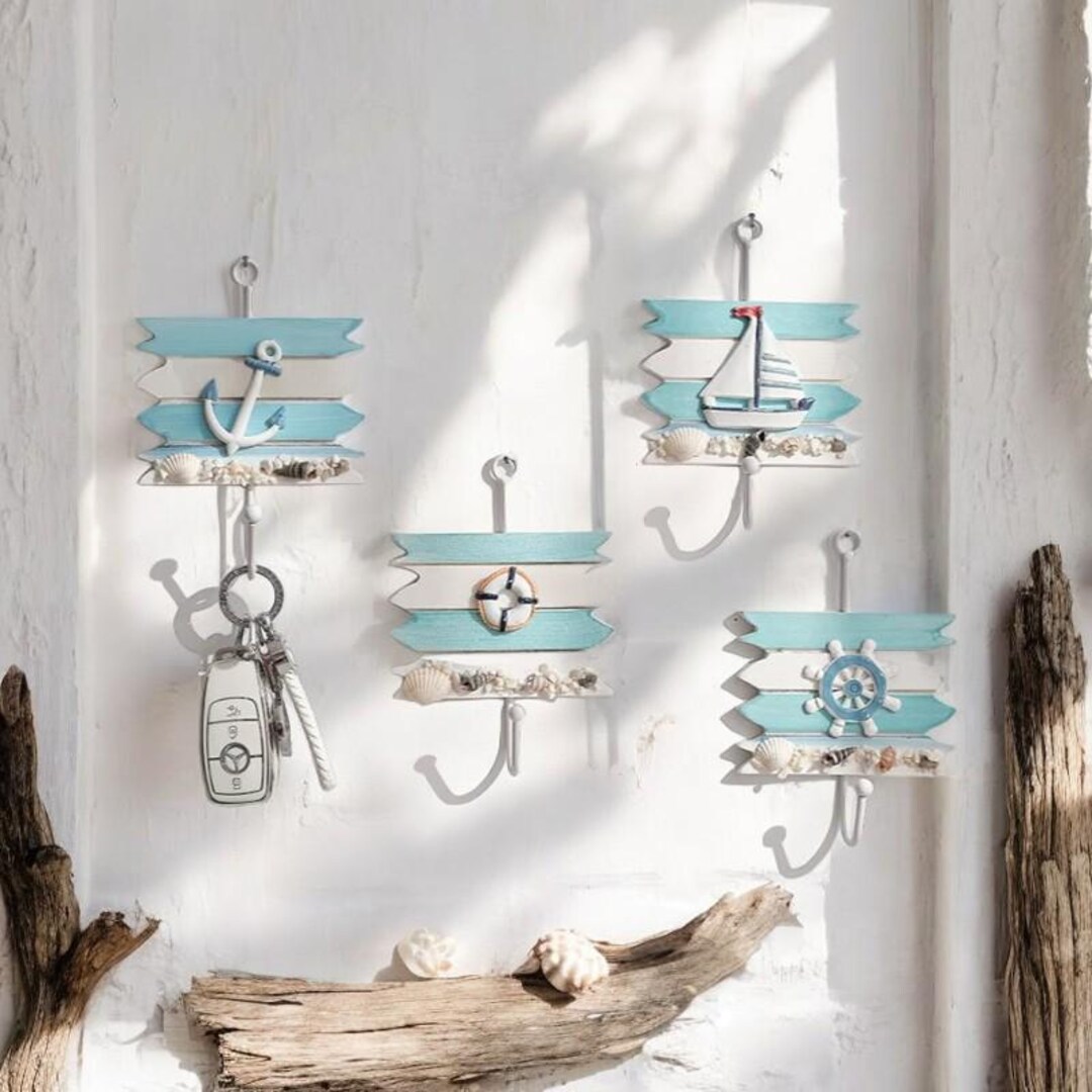 Mediterranean Style Cast Iron Hooks - Wall Hanger - Coat Hanger - Key ...