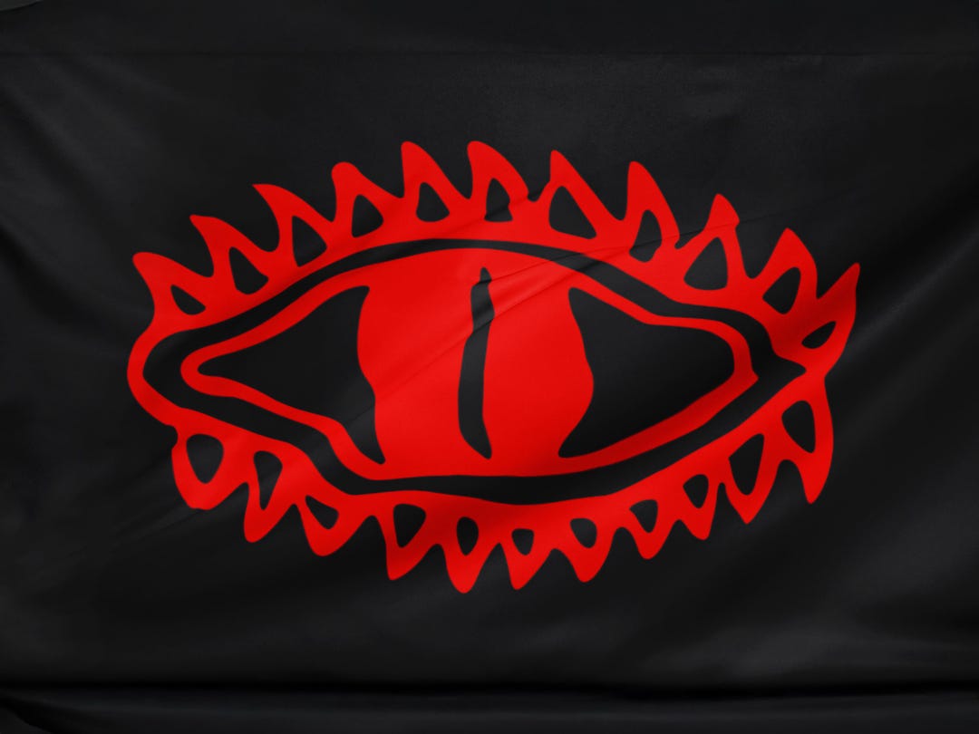 Mordor Flag LOTR Wall Art – Red Eye of Sauron Banner, Dark Lord ...