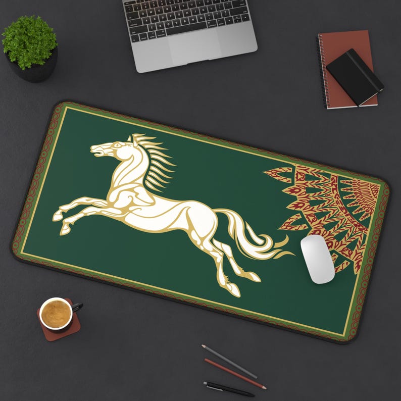 White Horse Banner Desk Mat: Horse Lords Heraldry Pad - Medieval ...