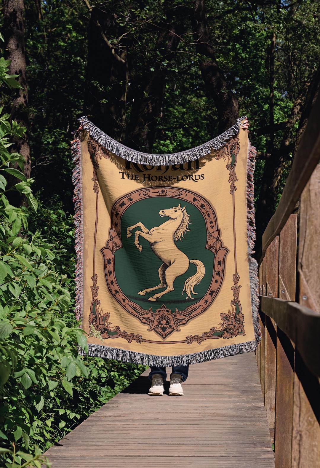 Lord of the Rings Vintage Rohan Throw Blanket Gift for LOTR Fans, Lord ...