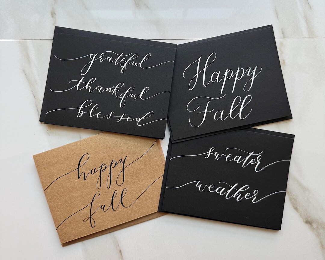 Handwritten Fall Card 2-pack, Greeting Card for Personal Stationery ...