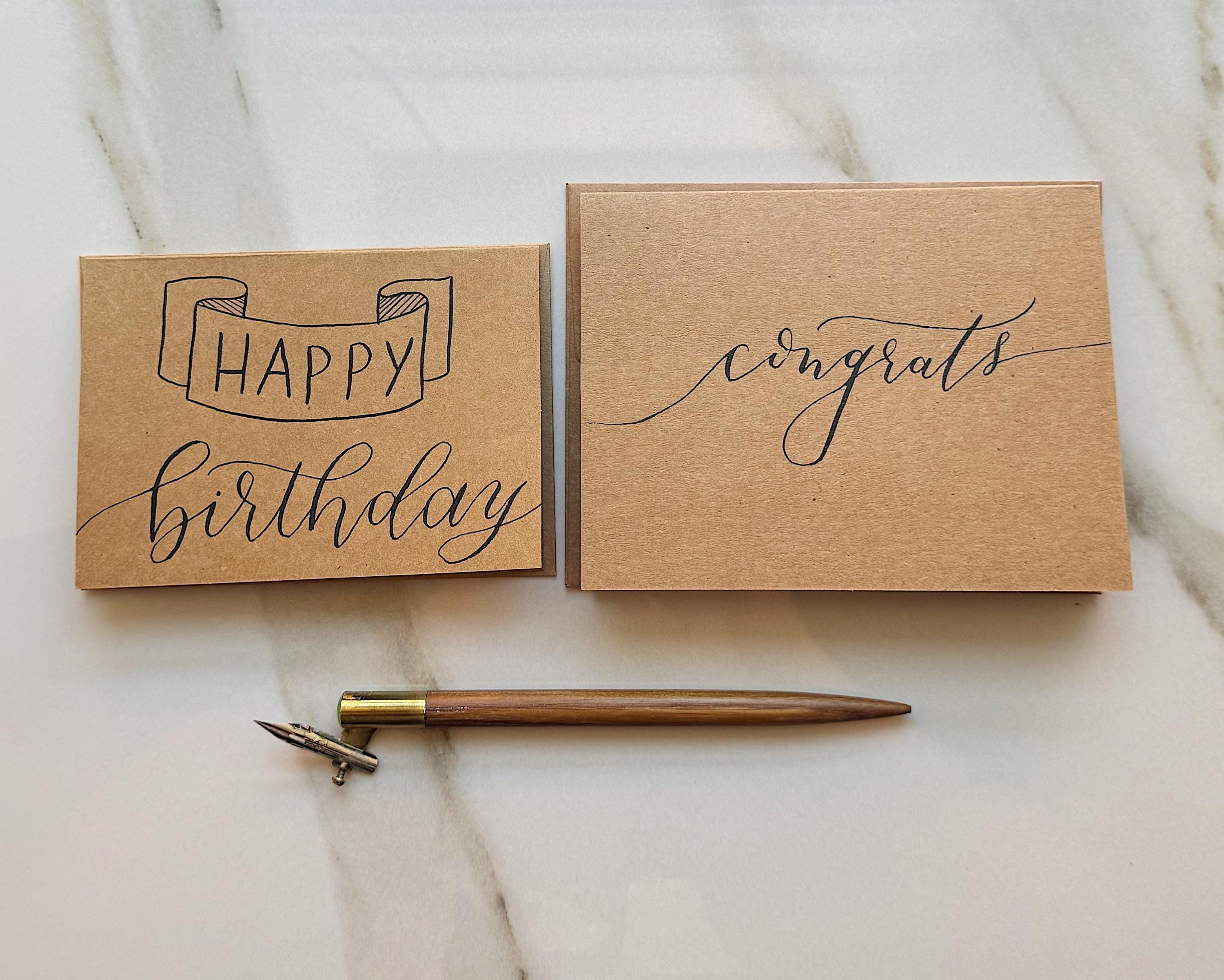 2/pack Handwritten Get Well Soon Card, Greeting Card for Personal ...