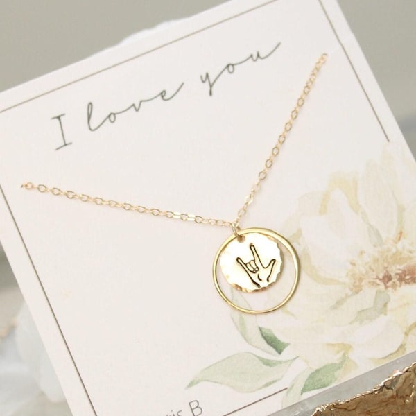 Asl I Love You Necklace - Etsy