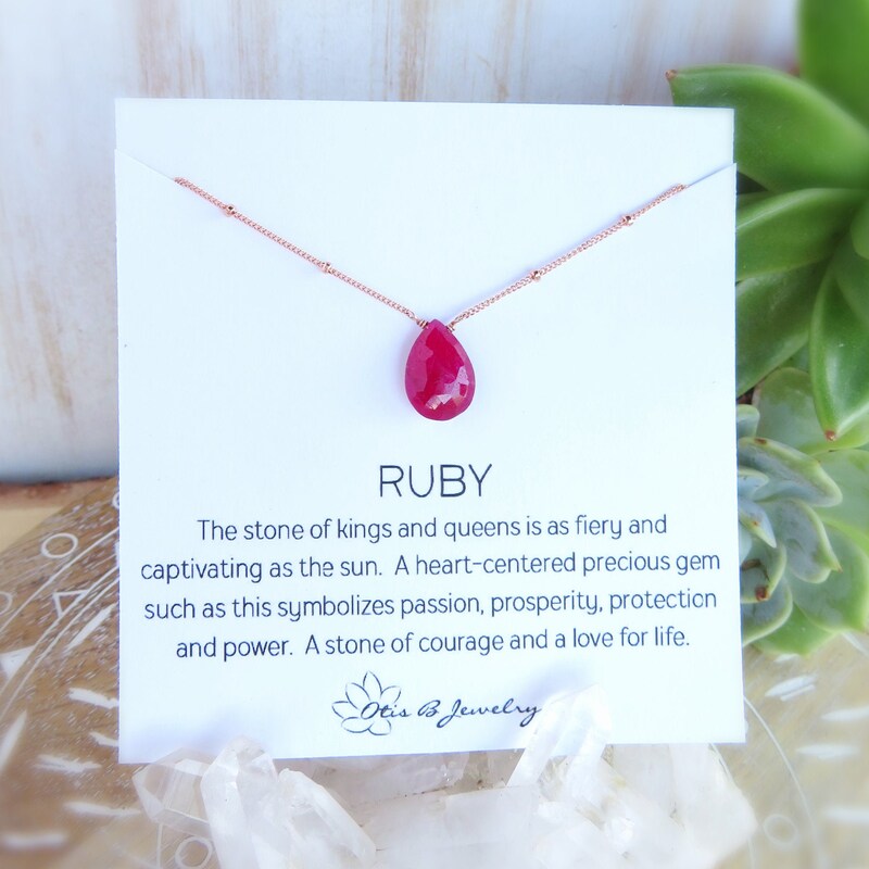 Ruby Pendant - Etsy