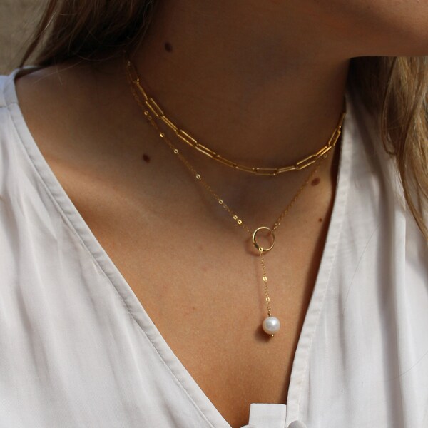 Pearl Drop Necklace - Etsy