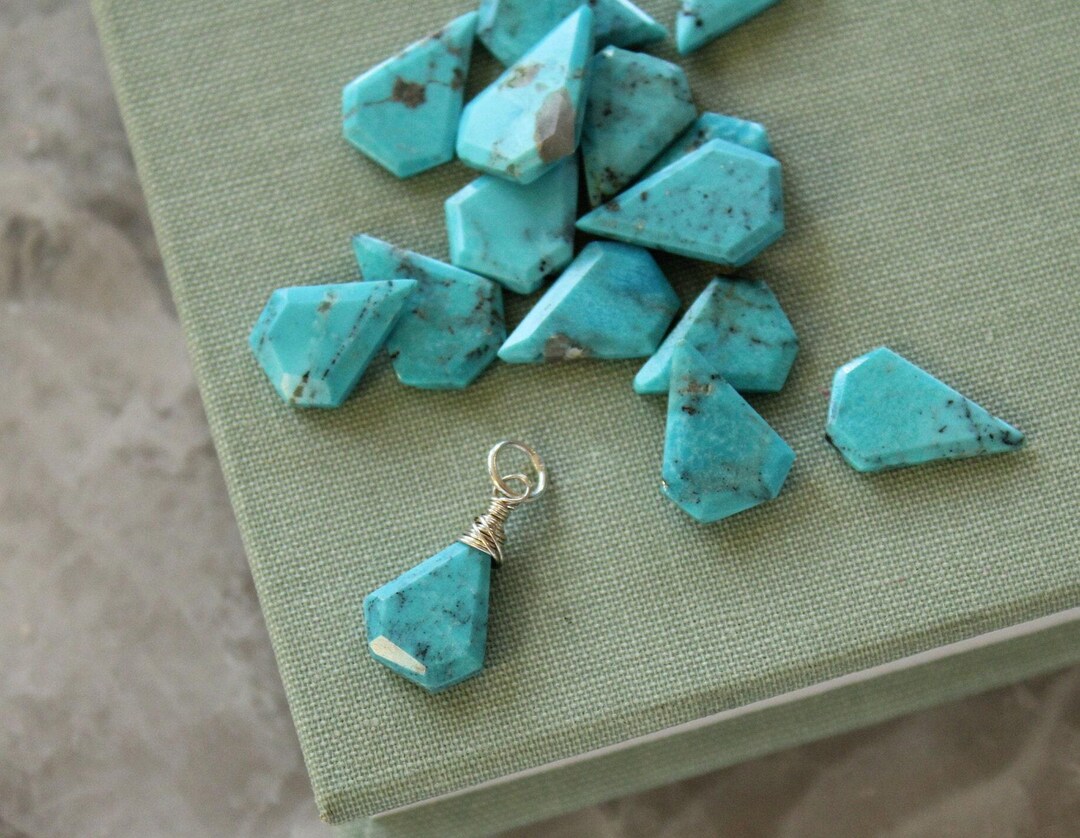 Turquoise Charm for Charm Collections, Add on Pendant for Earrings ...