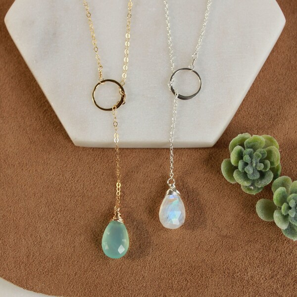 Y Drop Necklace - Etsy