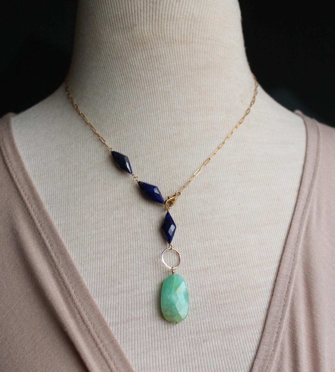 Peruvian Opal Necklace, Handmade Gemstone Statement Necklaces for Women ...