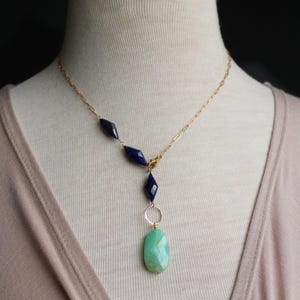 Peruvian Opal Necklace, Handmade Gemstone Statement Necklaces for Women ...