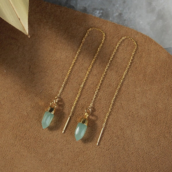 Crystal Chain Earrings - Etsy