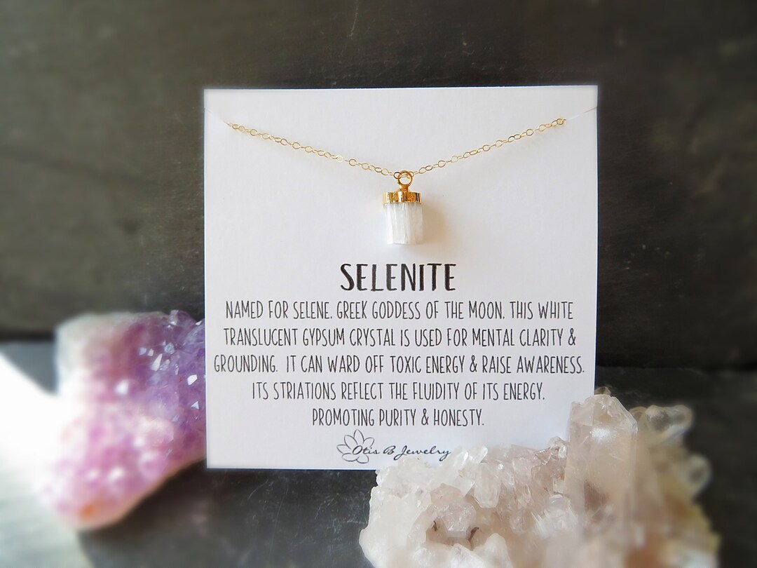 Selenite Necklace, Crystal Necklace, Crystal Jewelry, Necklaces for ...