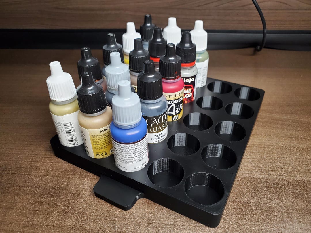 3D Printed Paint Bottle Holder (17ml Dropper Bottle) - Etsy