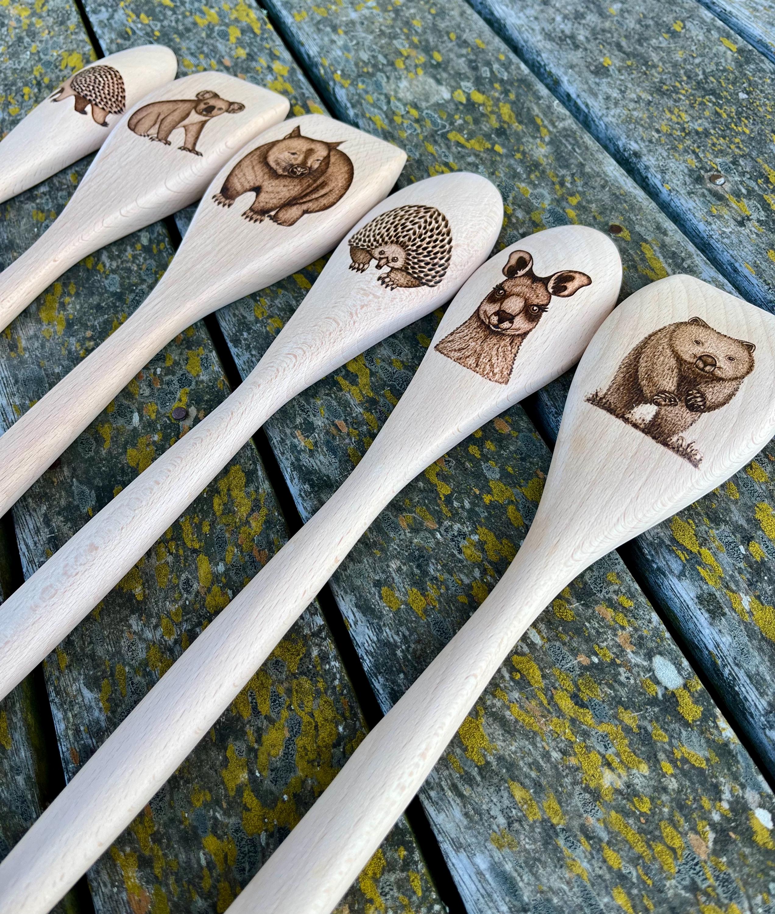 Handburned Native Australian Animal Spoons - Etsy Australia