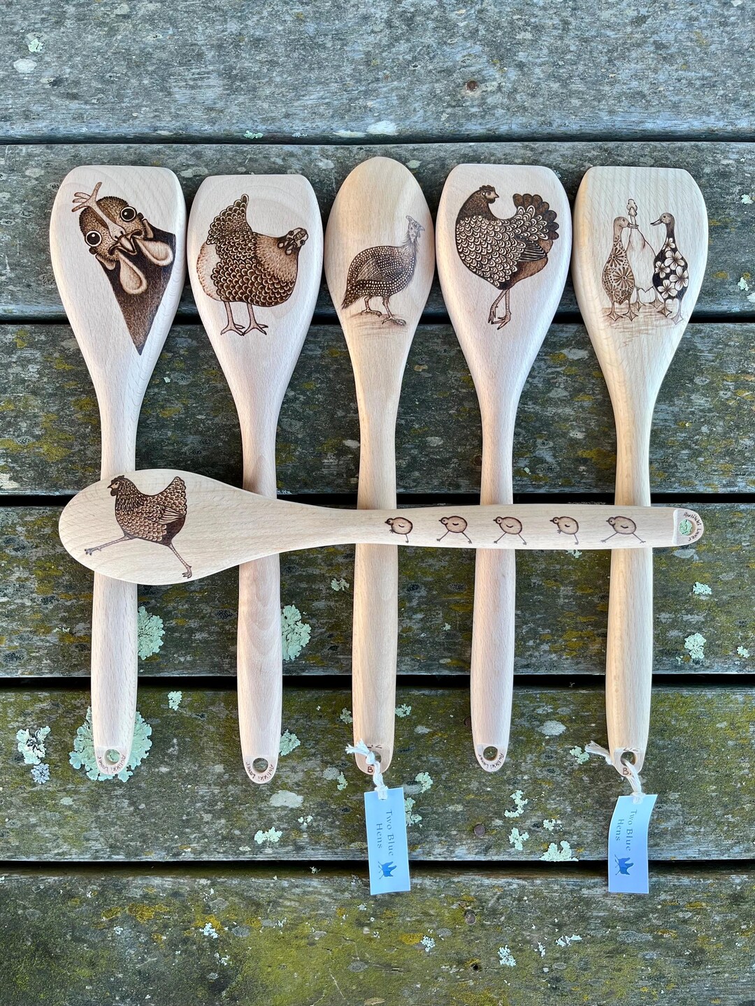 Handburned Chicken, Duck & Guinea Fowl Spoons - Etsy