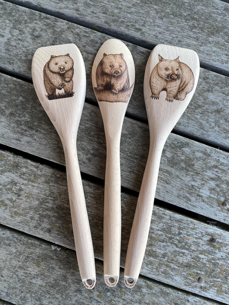 Handburned Native Australian Animal Spoons - Etsy Australia