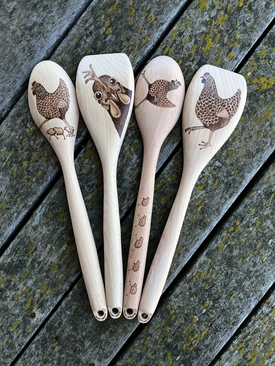 Handburned Chicken, Duck & Guinea Fowl Spoons - Etsy