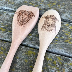 Handburned Farm Animal Spoons - Etsy