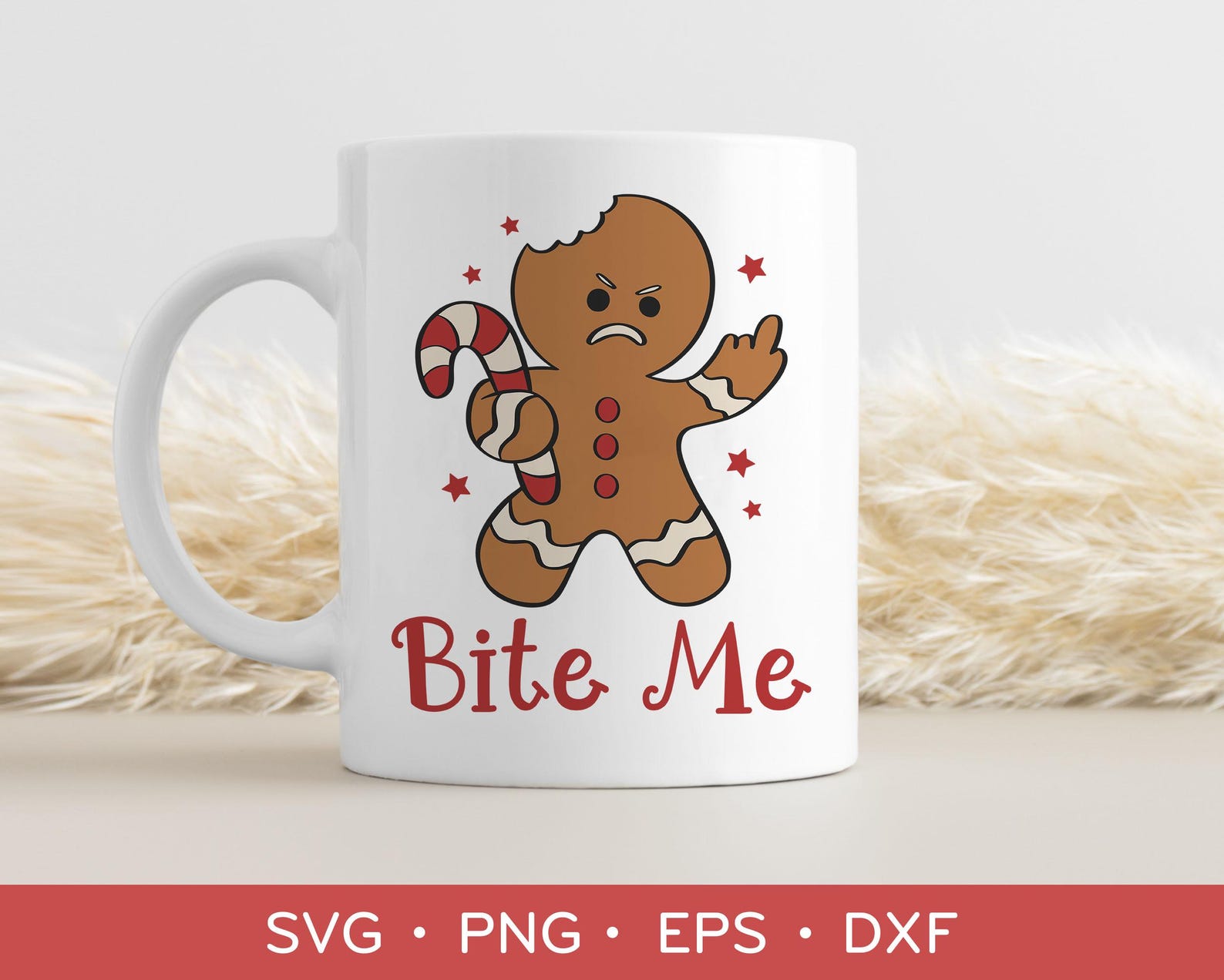 Bite Me SVG, Gingerbread Man Svg, Funny Christmas Svg, Gingerbread ...
