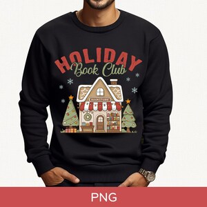 Holiday Book Club PNG, Christmas Winter Png, Bookish Png, Retro ...