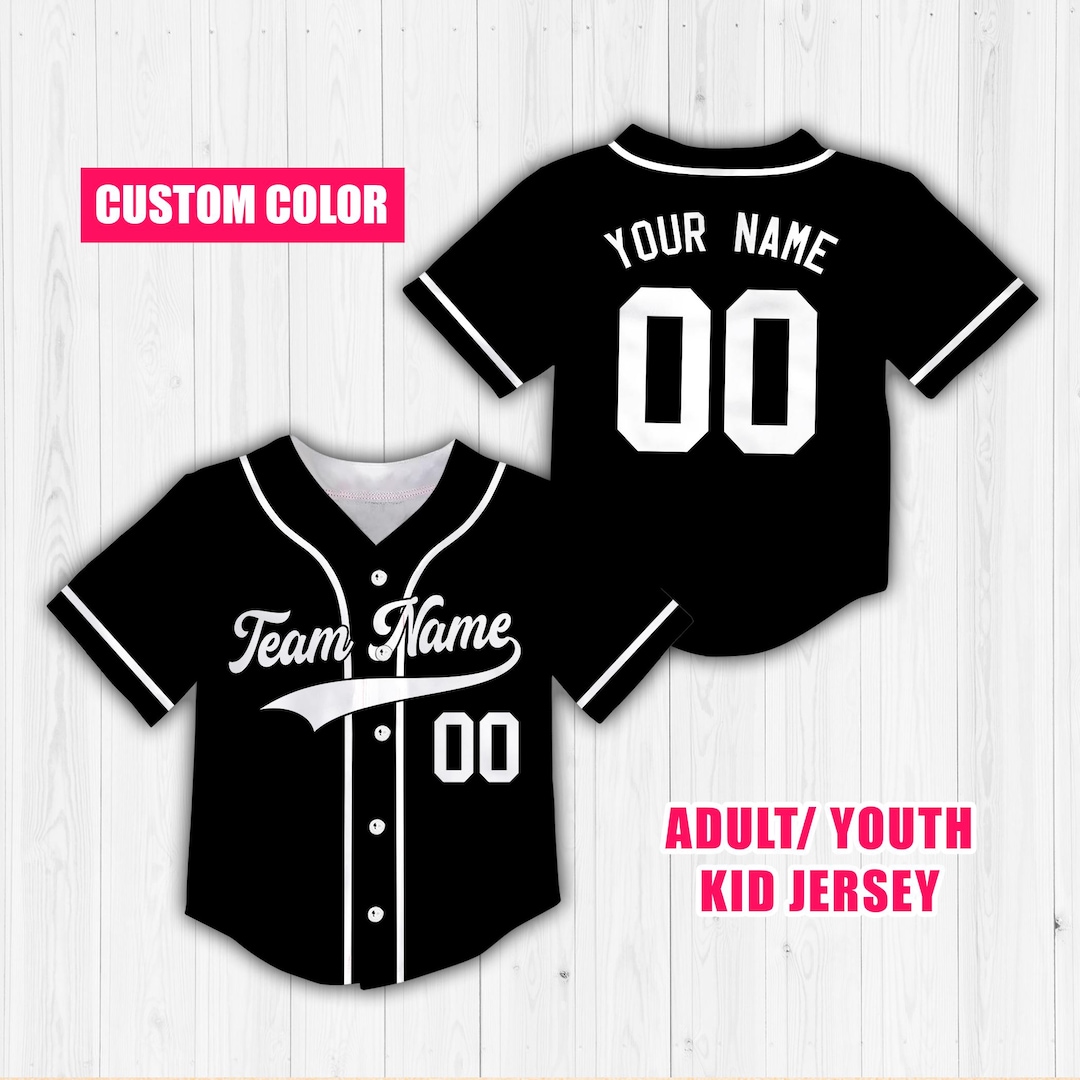 Personalized Name Number Baseball Jersey, Custom Color American ...