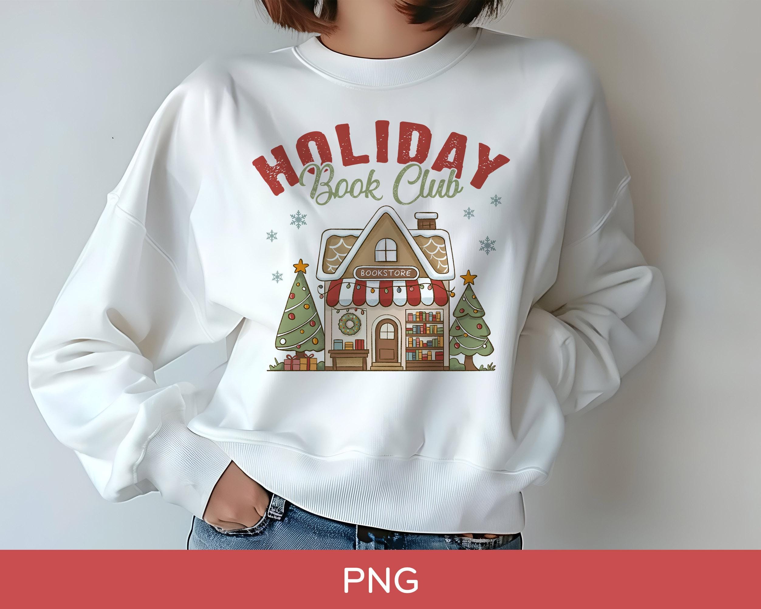 Holiday Book Club PNG, Christmas Winter Png, Bookish Png, Retro ...