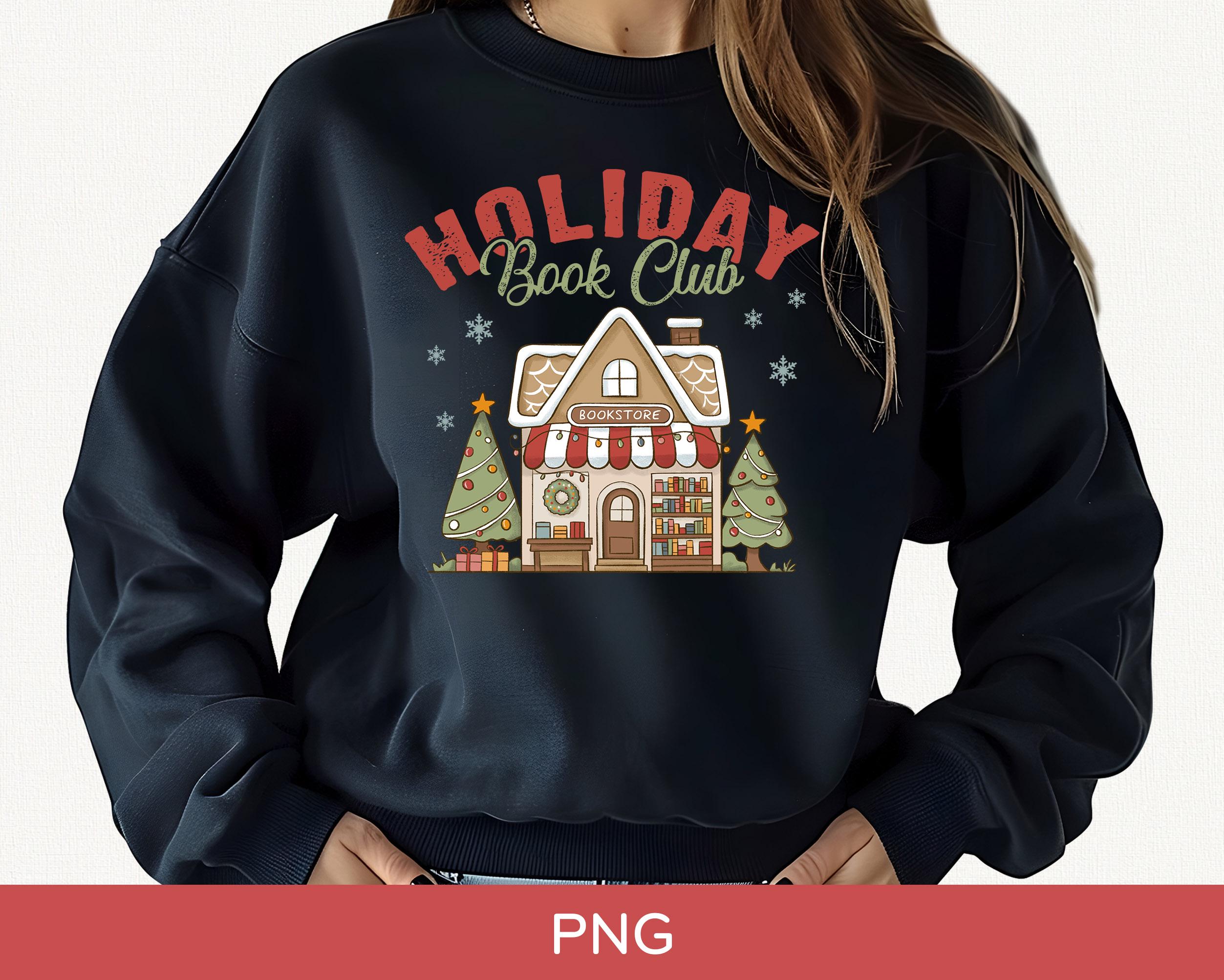Holiday Book Club PNG, Christmas Winter Png, Bookish Png, Retro ...
