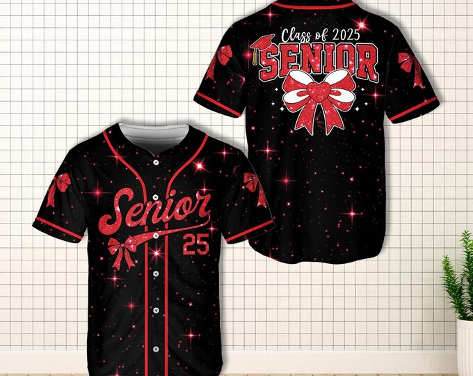 Senior 2025 Baseball Jersey, Custom Name Baseball Jersey, Personalized ...