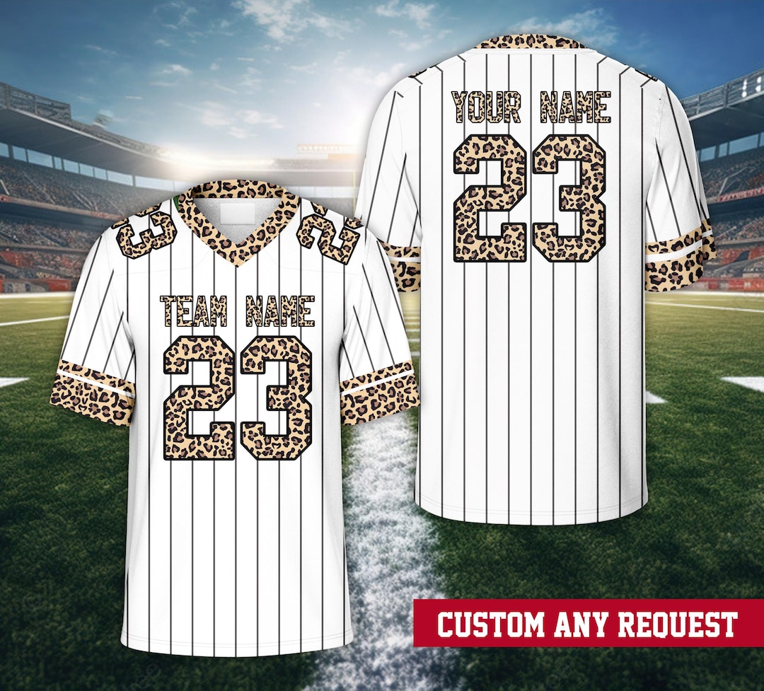 Personalized Color Pinstripe Football Team Jersey, Custom Name Number ...