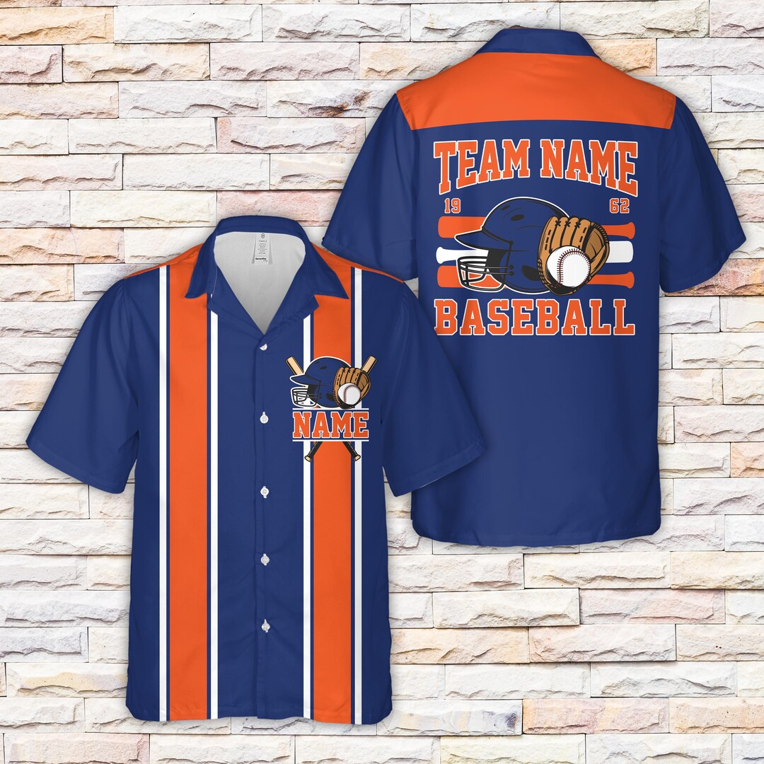 Personalized Name Baseball Team Jersey Hawaiian Shirt, Custom American ...