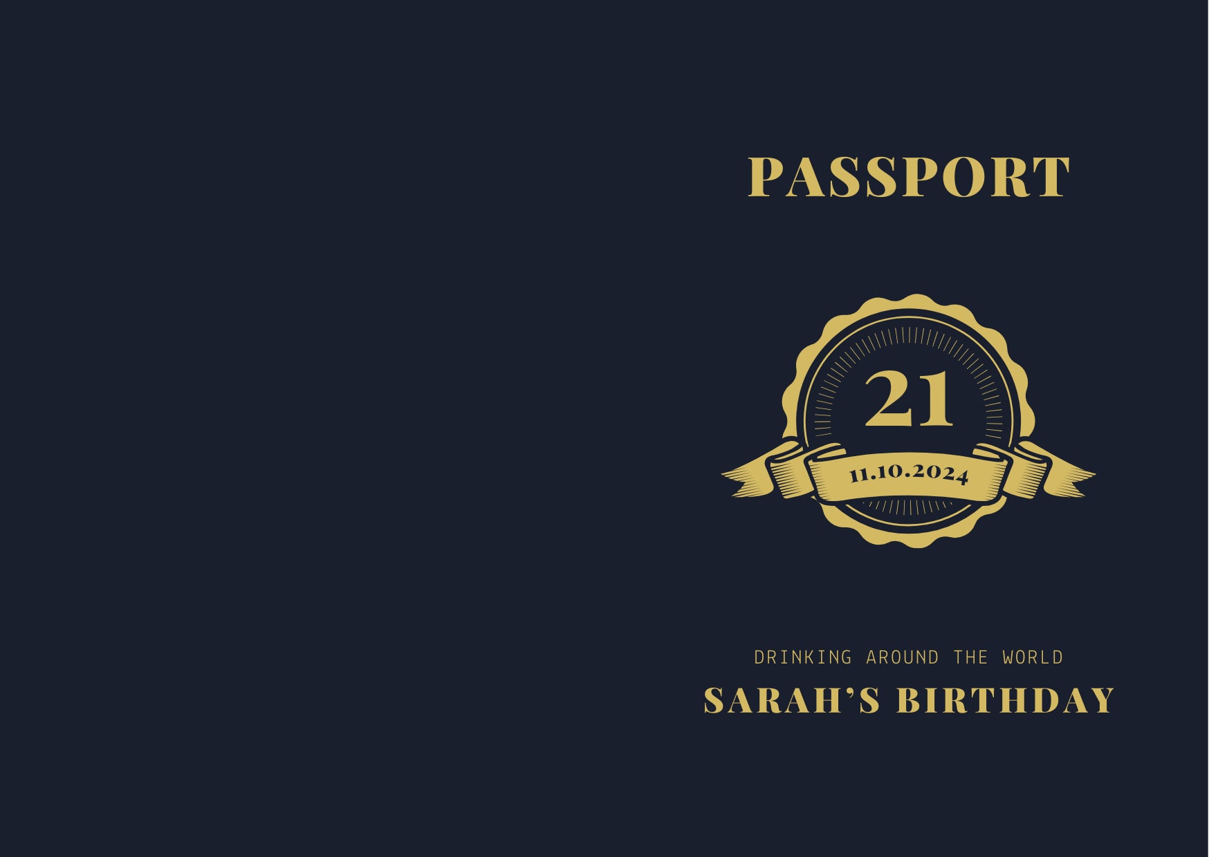 Personalized Drinking Around the World Passport Punch Card - Etsy