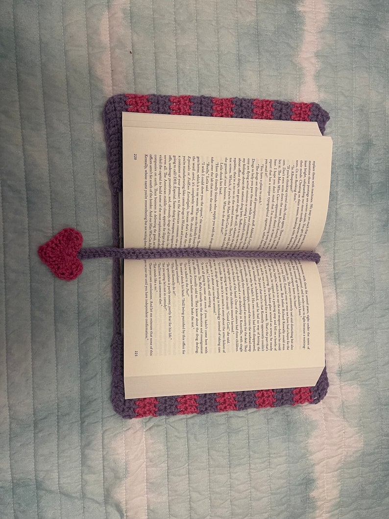 Striped Crochet Book Cover Pattern - Etsy