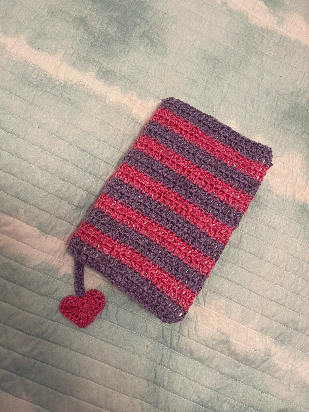 Striped Crochet Book Cover Pattern - Etsy