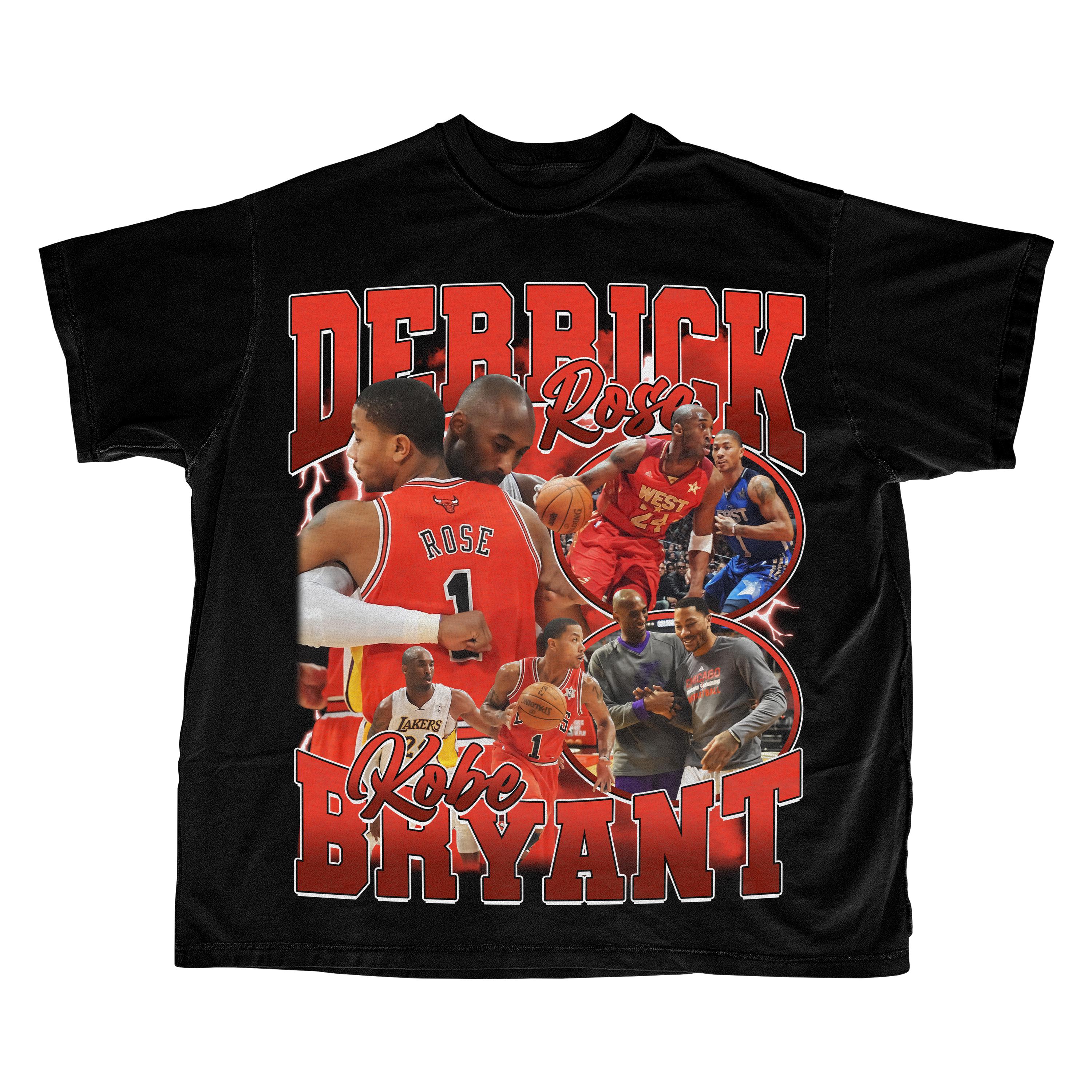 Kobe Bryant & Derrick Rose| Iconic Basketball Art | PNG Digital ...