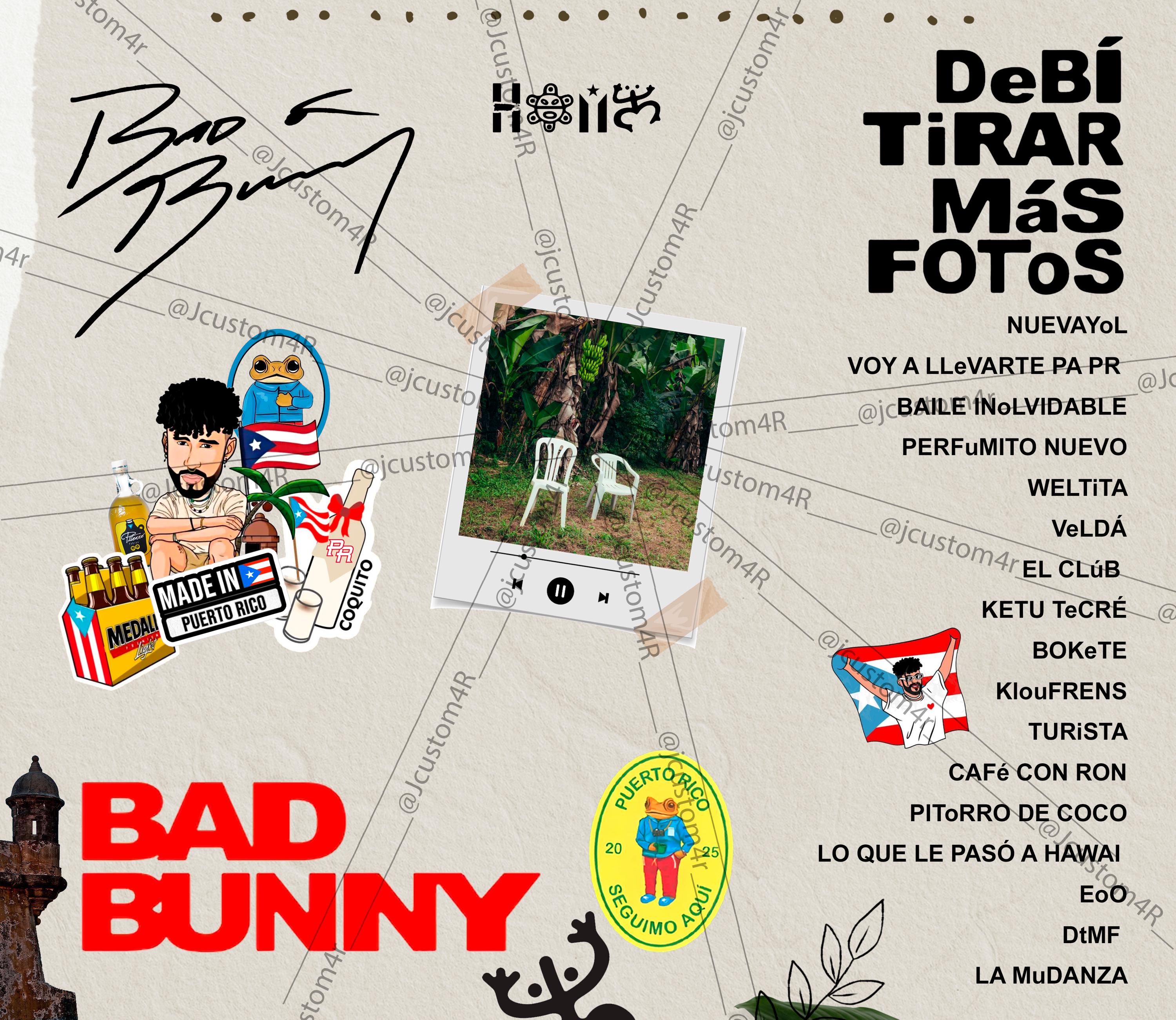 Bundle 6 Paquetepuerto Rico Debí Tirar Mas Fotos Bad Bunny Caricatura ...