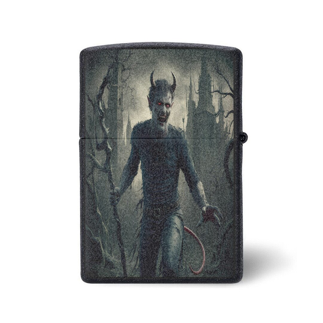 Lucifer-inspired Lighter Case, Fiery Devil Design for Daily Use, Ideal ...