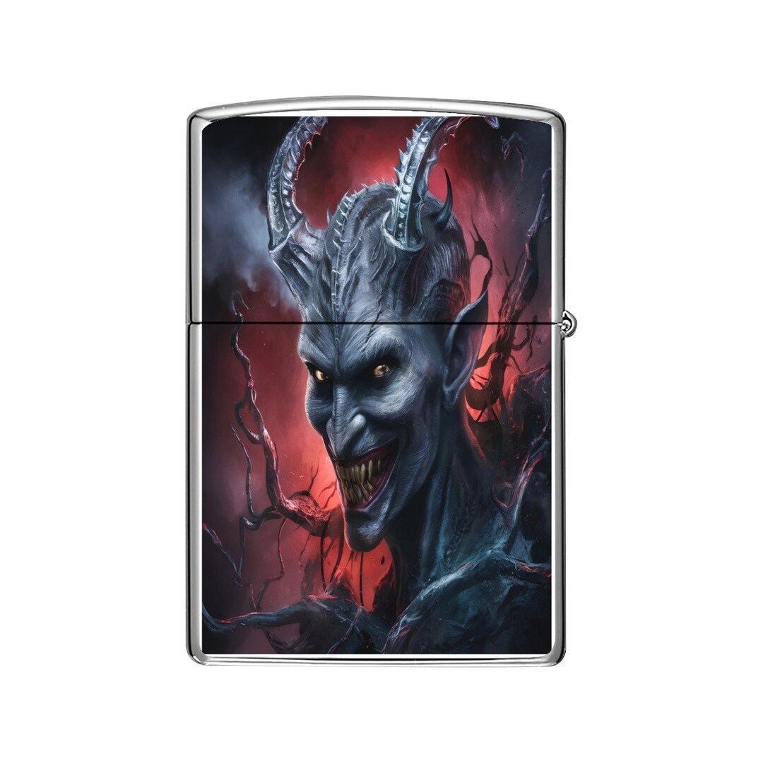 Satan-themed Lighter Case, Gothic Design for Safe Storage, Perfect Gift ...