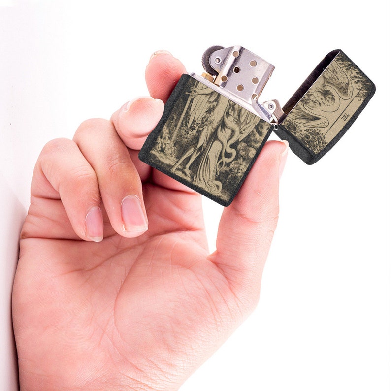 Estuche para encendedor con la carta del Tarot de los Enamorados: funda ...