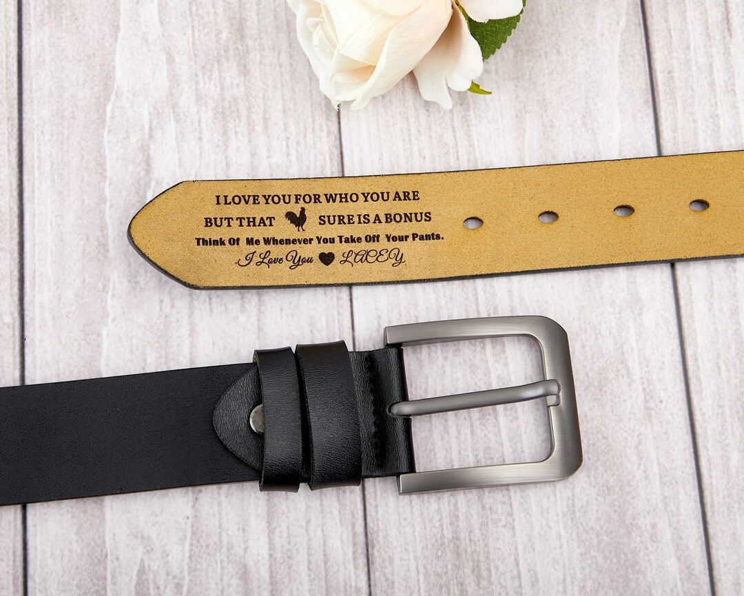 Custom Leather Belt for Daddy,anniversary Gift for Fiancé,father's Day ...