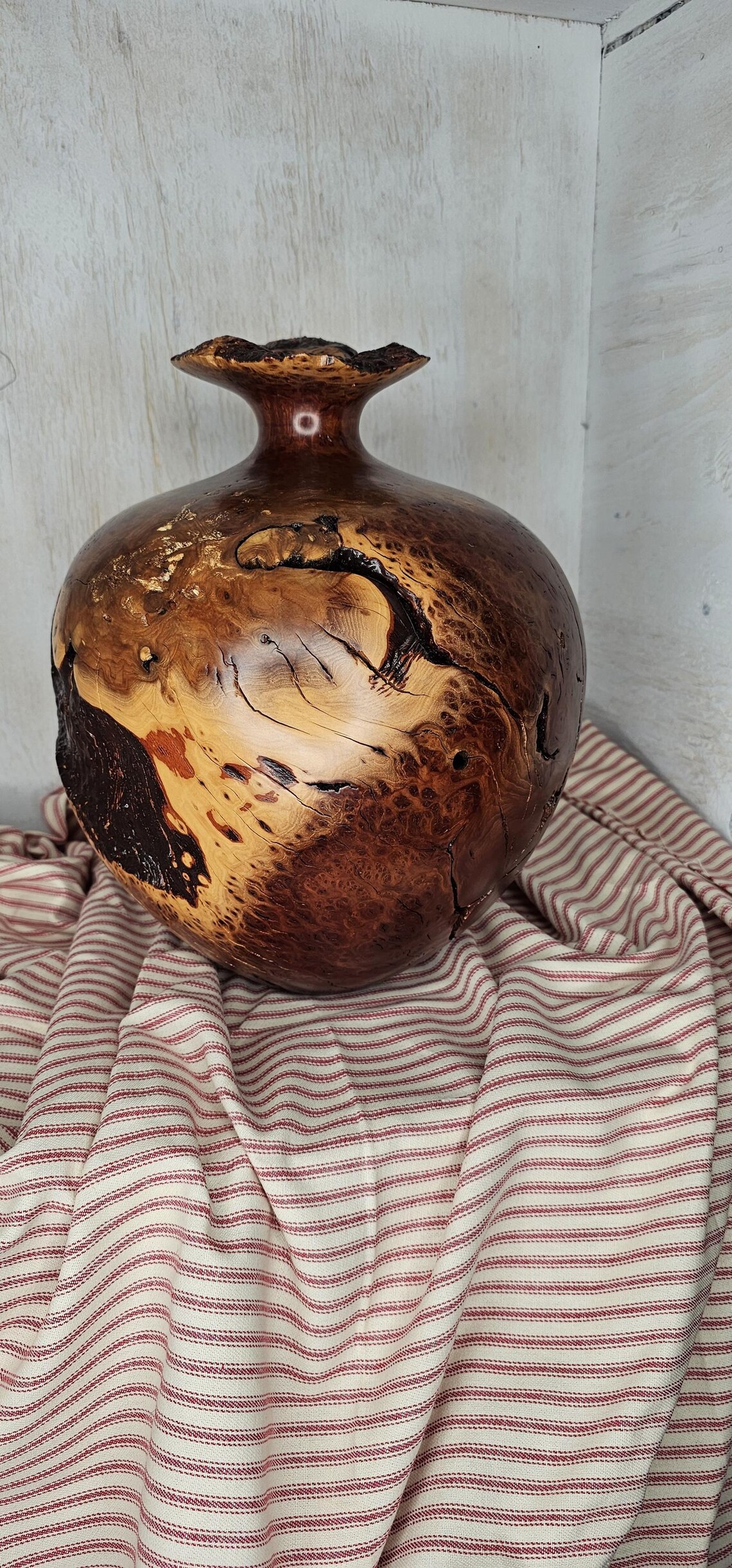 Warren Vienneau Manzanita Burl Wood Vase - Etsy