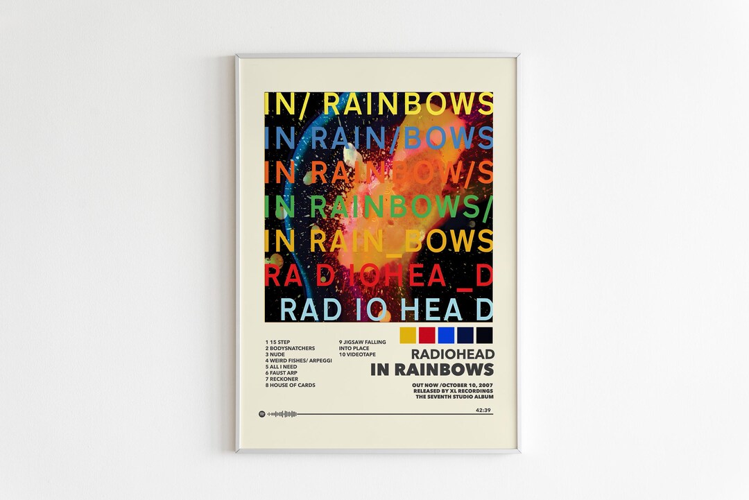 Radioheads Posters /in Rainbows Poster / Tracklist / Album Cover Poster ...