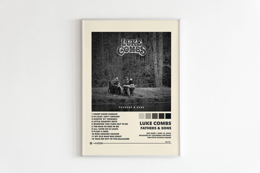 Luke Combs Poster / Father & Sons Poster / Album Cover Poster / Print ...