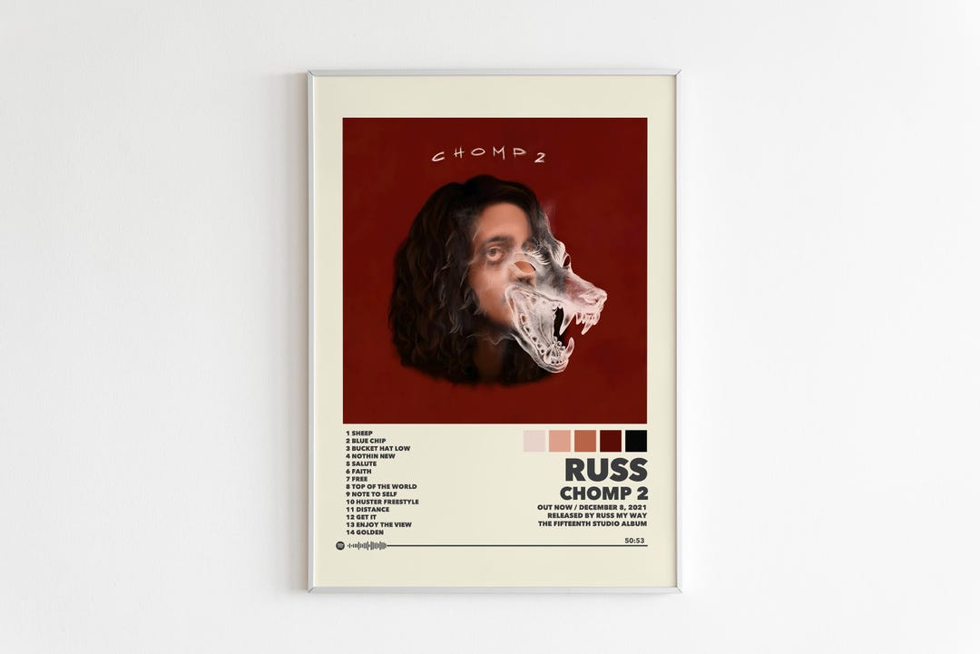 Russ Posters / Chomp 2 Poster, Tracklist Poster, Album Cover Poster ...