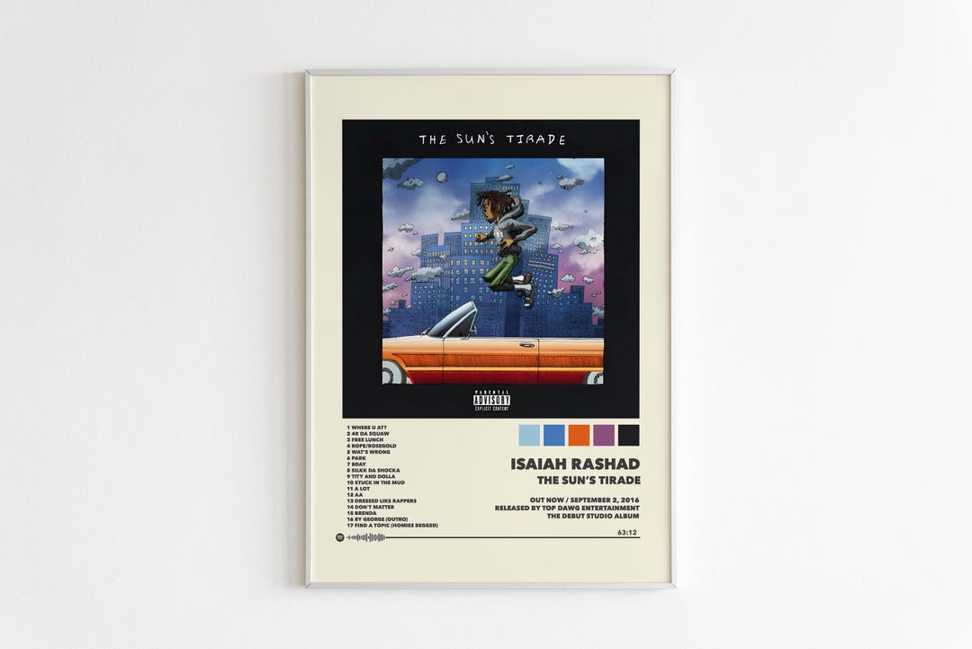 Isaiah Rashad Posters / the Sun's Tirade Poster, Tracklist Album Cover ...