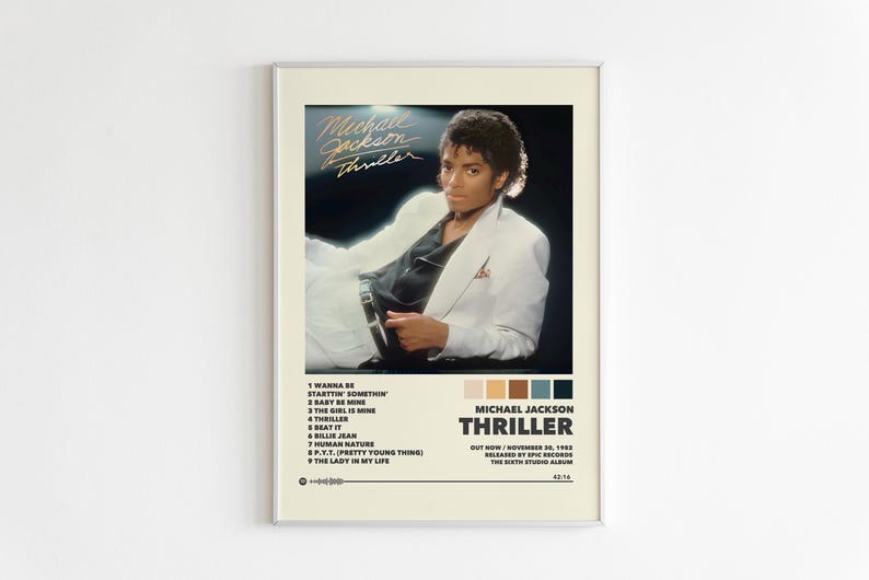 Michael Jackson Posters, Thriller Poster, Album Cover Poster,poster ...