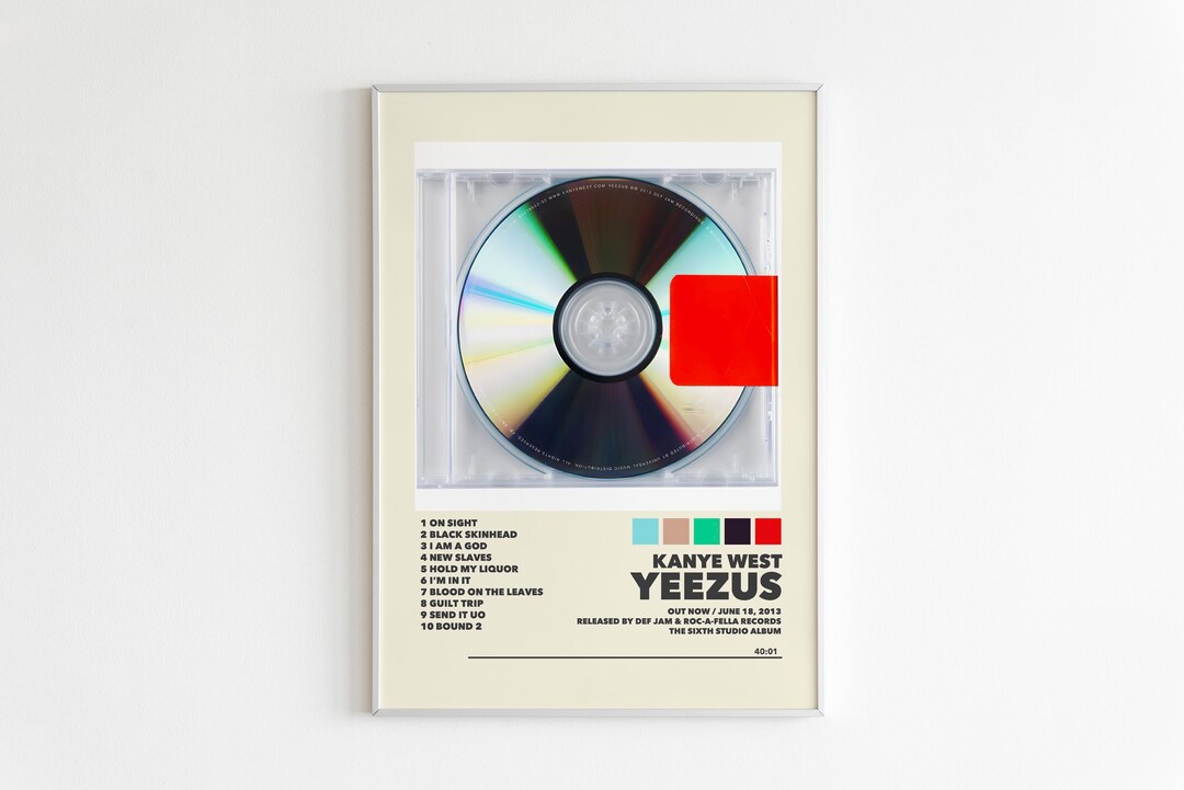 Kanye West Poster / Yeezus Poster / Album Cover Poster Poster Print Wall Art, Custom Poster ...