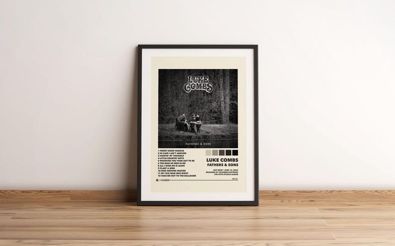 Luke Combs Poster / Father & Sons Poster / Album Cover Poster / Print ...