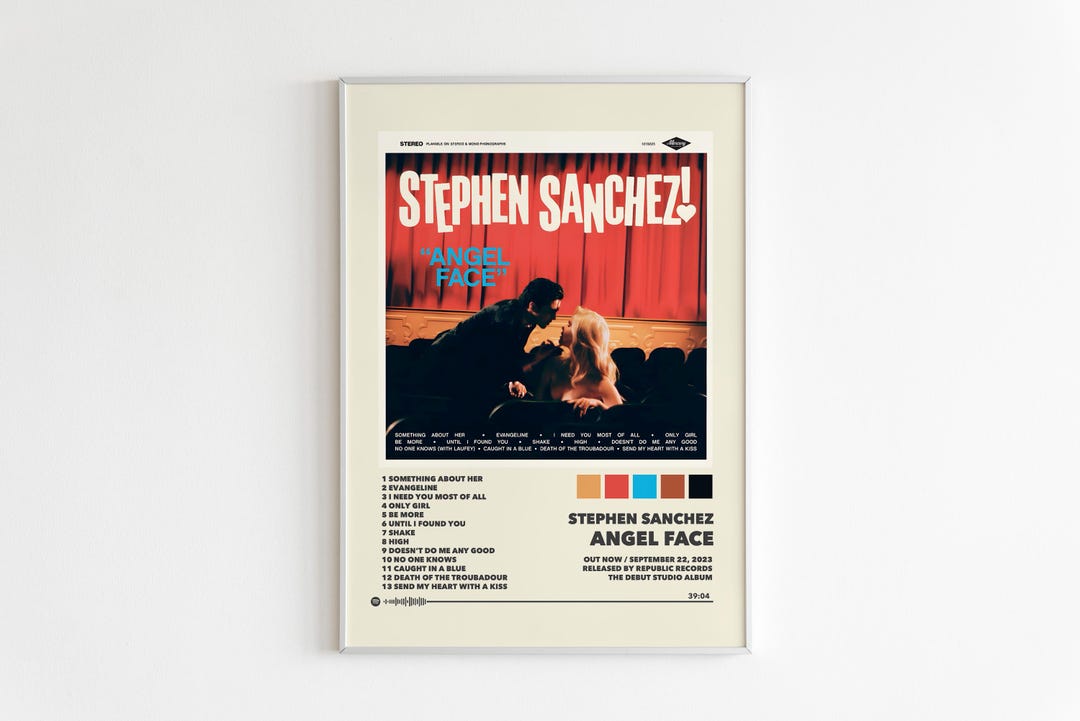 Stephen Sanchez Posters / Angel Face Poster / Album Cover Poster ...